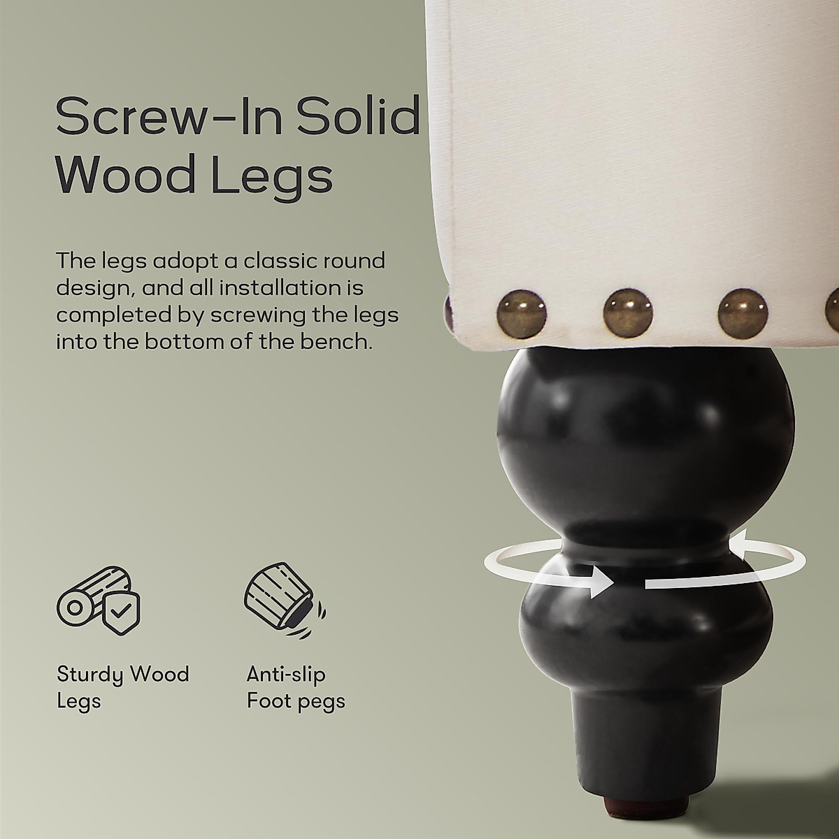 HUIMO Square Storage Ottoman,Ottoman Coffee Table with Storage,Oversized Ottoman,Tufted Storage Ottoman for Living Room (Beige)