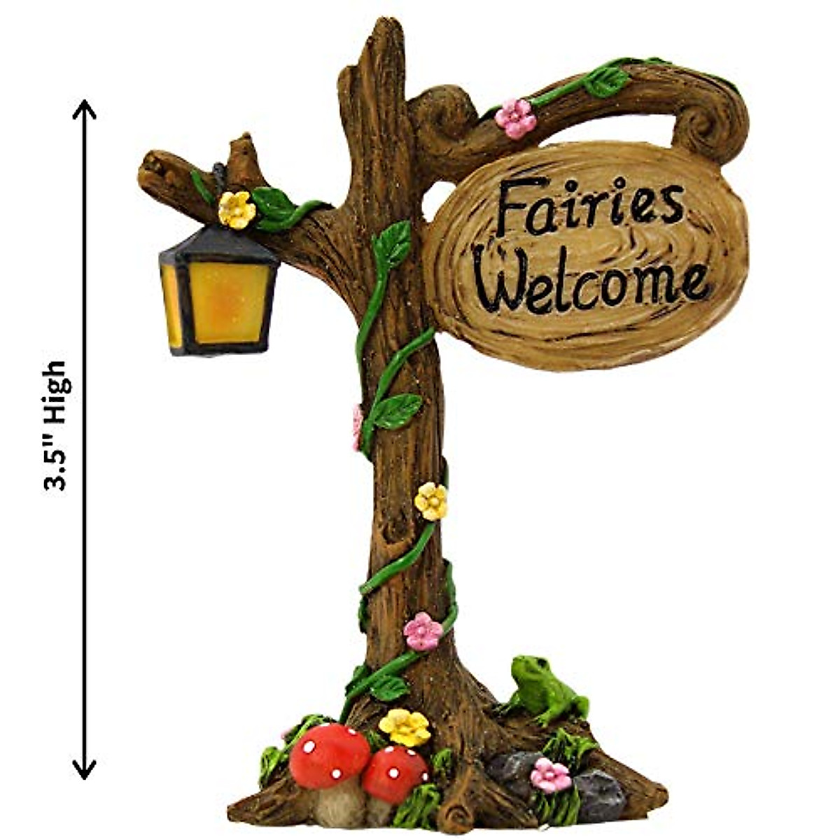 PRETMANNS Fairies for Fairy Garden – Fairy Garden Accessories – Fairy Garden Fairies – Cute Fairy Garden Figurines and a Fairy Sign - Miniature Fairy Garden Accessories - 3 Piece Fairy Set