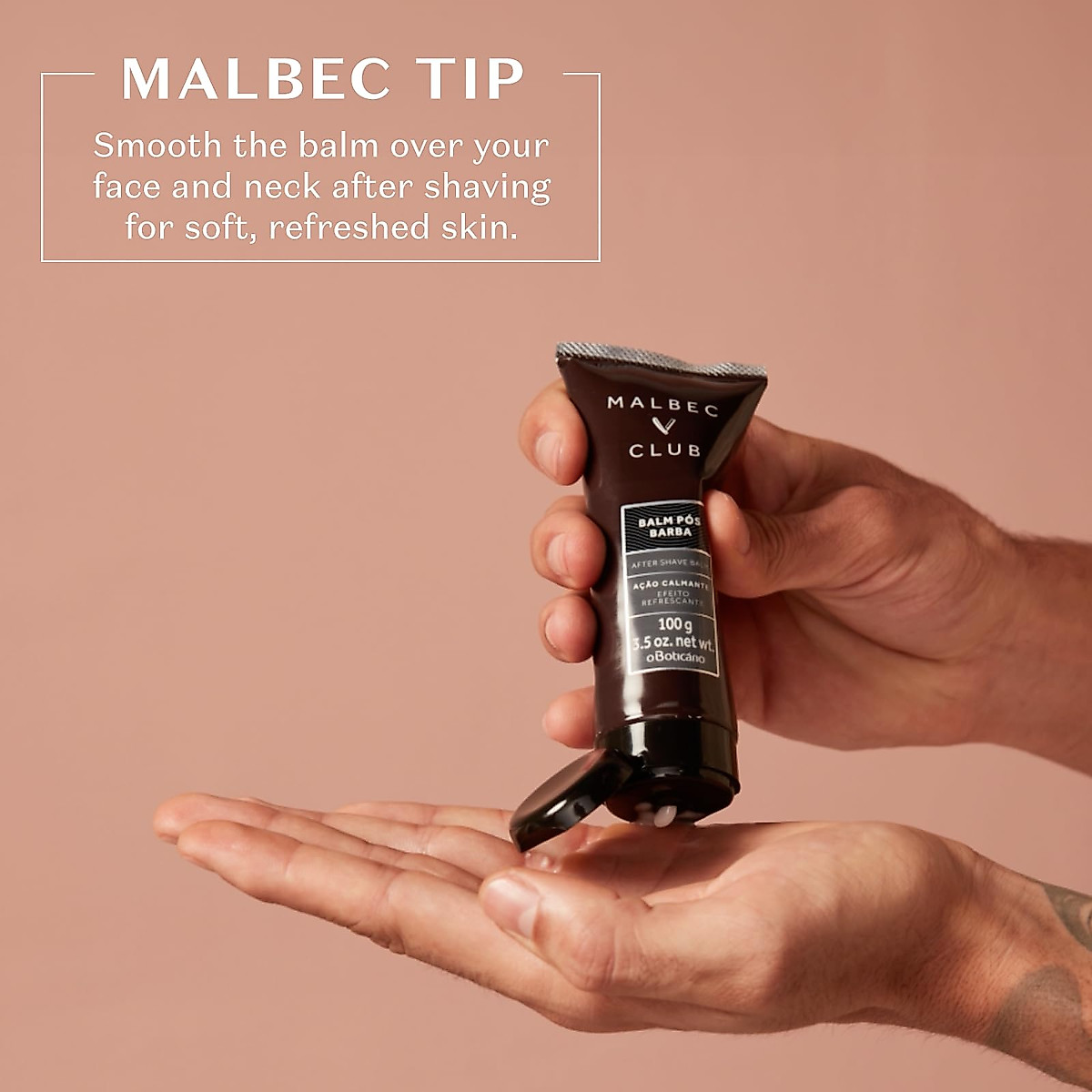 Malbec Club Aftershave for Men - Soothing After Shave Balm with Aloe Vera Extract - Men's Post Shaving Cream Lotion - Soothe Razor Burn, Irritation, Hydrate Skin - Instant Absorption - 3.5 Oz, Scented