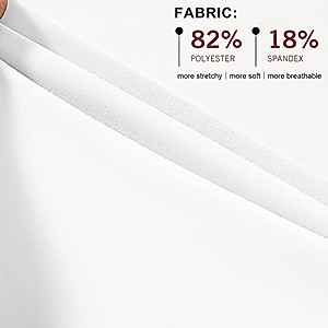 BALEAF Women's High Waisted Capris Casual Summer Knee Length Leggings Petite Yoga Casual Workout Exercise Capris with Pockets White 3XL