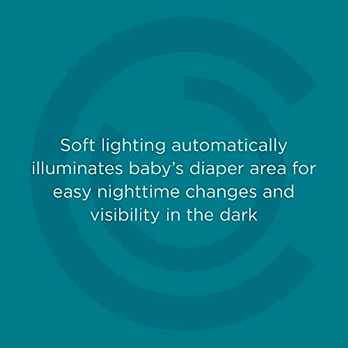 Contours Glow Motion Sensing Light-Up Changing Pad for Dresser or Changing Table, Motion Activated Soft Glow Lights, Three Brightness Settings, Easy to Clean, Comfortable and Waterproof