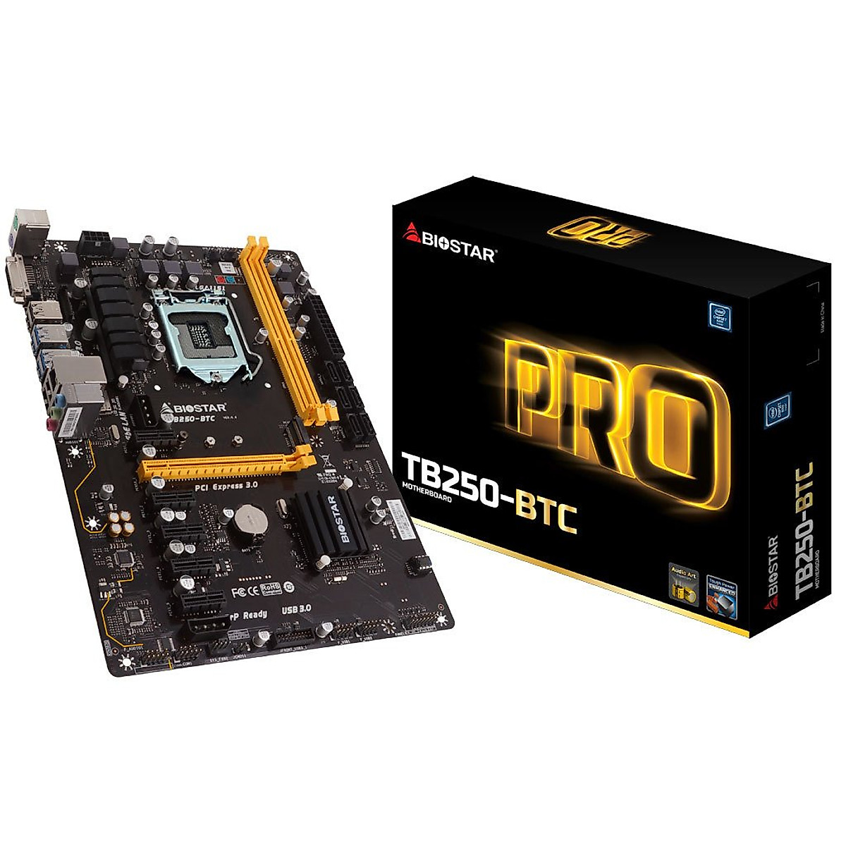 Biostar 198118 Motherboard Tb250-btc Core I7/i5/i3 Lga1151 B250 Ddr4 Sata Pci Express Usb Atx Retail