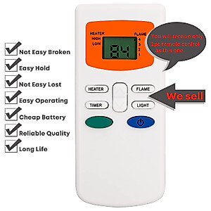 Replacement Remote Control for HHT Simplifire Electric Fireplace SF-ALL40-BK SF-ALL48-BK SF-ALL60-BK SF-ALL84-BK SF-ALLP50-BK SF-ALLP60-BK SF-ALLP72-BK SF-SC43-BK SF-SC55-BK SF-SC78-BK