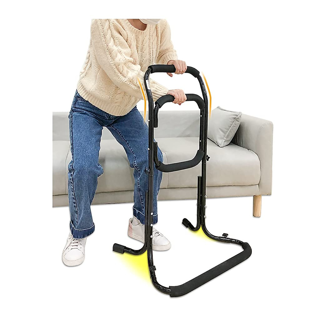 Chair Lift Assist Devices for Seniors Elderly Sit to Stand Lift Standing Aids Supports Grab Bar Help Patient Stand Up & Mobility in Front of The Sofa, Recliner Chair, Toilet