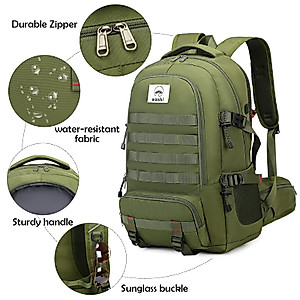 JANSBEN Hiking Camping Backpack 40L, Lightweight Rucksack Men Women Outdoor Sport Trekking Traveling Daypack