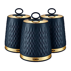 Tower Empire Kitchen Storage Canisters, Tea Coffee Sugar Set