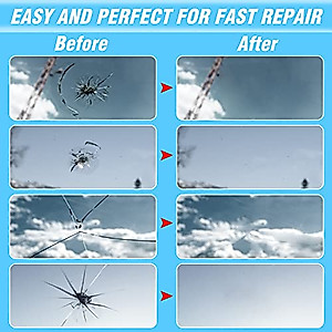 ARRIONO Windshield Repair Kit, Windshield Crack Repair Kit, Automotive Glass Repair Kit with 2 Bottles of Resin, Windshield Repair Kit for Chips and Cracks Quick Fix for Chips, Star-Shaped, Bulls-Eye