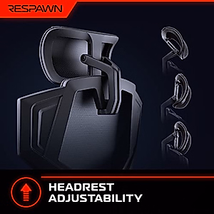 RESPAWN FLEXX Gaming Chair Mesh Ergonomic High Back PC Computer Desk Office Chair - Adjustable Lumbar Support, Seat-Slide, 115 Degree Syncro-Tilt Recline, 2D Armrests & Headrest, 300lb Max - Black