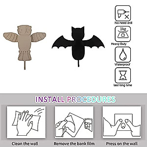 HyzaPhix Adhesive Hooks Decorative Wall Hooks Hanging CreativeTowel Hooks Funny Bat Key Holder for Bedroom, Kitchen, Restroom, Bathroom, Home Decoration (bat)