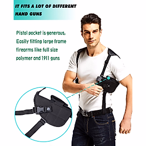 OUXWOM Gun Holster-Fits Compact to Large Handguns Concealed Carry Shoulder Holster with Magazine Pouch for Right and Left Hand Gun Accessories Holsters