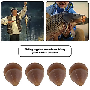 eMagTech 50PCS Helicopter Chod Rig Bead Carp Fishing Terminal Tackle Rubber Rigs Grommet for Chod Helicopter Rig Safety System Fishing Accessories