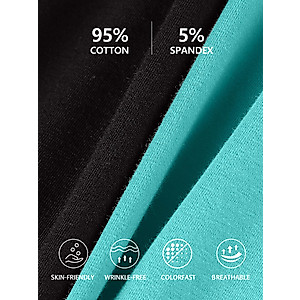 ATTRACO Women Camisole Plain Ladies Tank Tops Bra Packs Stretchy Black Aqua XL