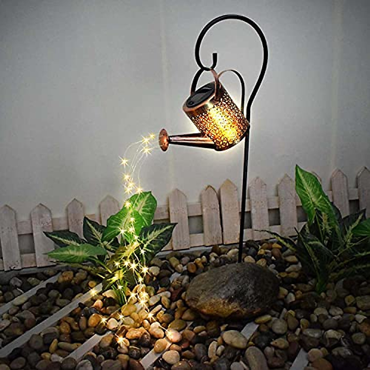QYK -Shower Garden Art Light, Powered Watering Can Led Light Fairy Lights String, Party Home Garden Yard Decor, Yard Decor Solar Lamps Outdoors