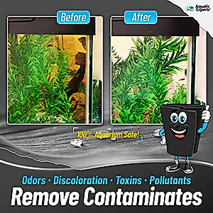 Aquatic Experts Aquarium Carbon Pad - Activated Carbon Filter Pad - Cut to Fit Carbon Infused Filter Pad for Crystal Clear Fish Tank and Ponds - Carbon Filter Pads for Aquarium - 10.5" x 36"