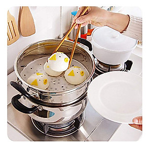 Selaurel 300pcs Air Fryer Liners 7.5 inch Round Bamboo Steamer Liners Premium Perforated Parchment Paper Sheets Non-stick Basket Mat for Air Fryers Steaming Baking Dumplings Cooking