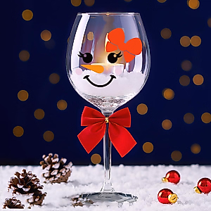 iMagitek 36 Pcs Snowman Face Stickers for Christmas Ornaments Snowman Face Decals DIY Vinyl Stickers for Water Bottles Christmas Ball Refrigerator Window Clings Christmas Decorations