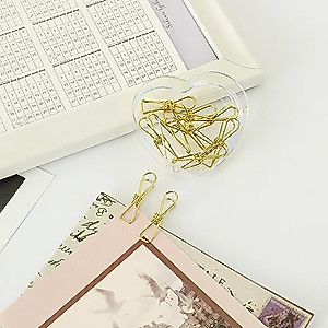 10PCs/Box Hollowed Out Design Metal Binder Clip Long Tail Clips Office Hand Book Folder Paper Organizer Stationery Fish Clip (Color : 10pcs)