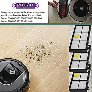PELLYDA Replacement HEPA filters for IRobot Roomba 850 860 861 866 870 880 890 800 Series 960 980 981 985 900 Series Vacuum Cleaner,irobot Roomba Replenishement Parts