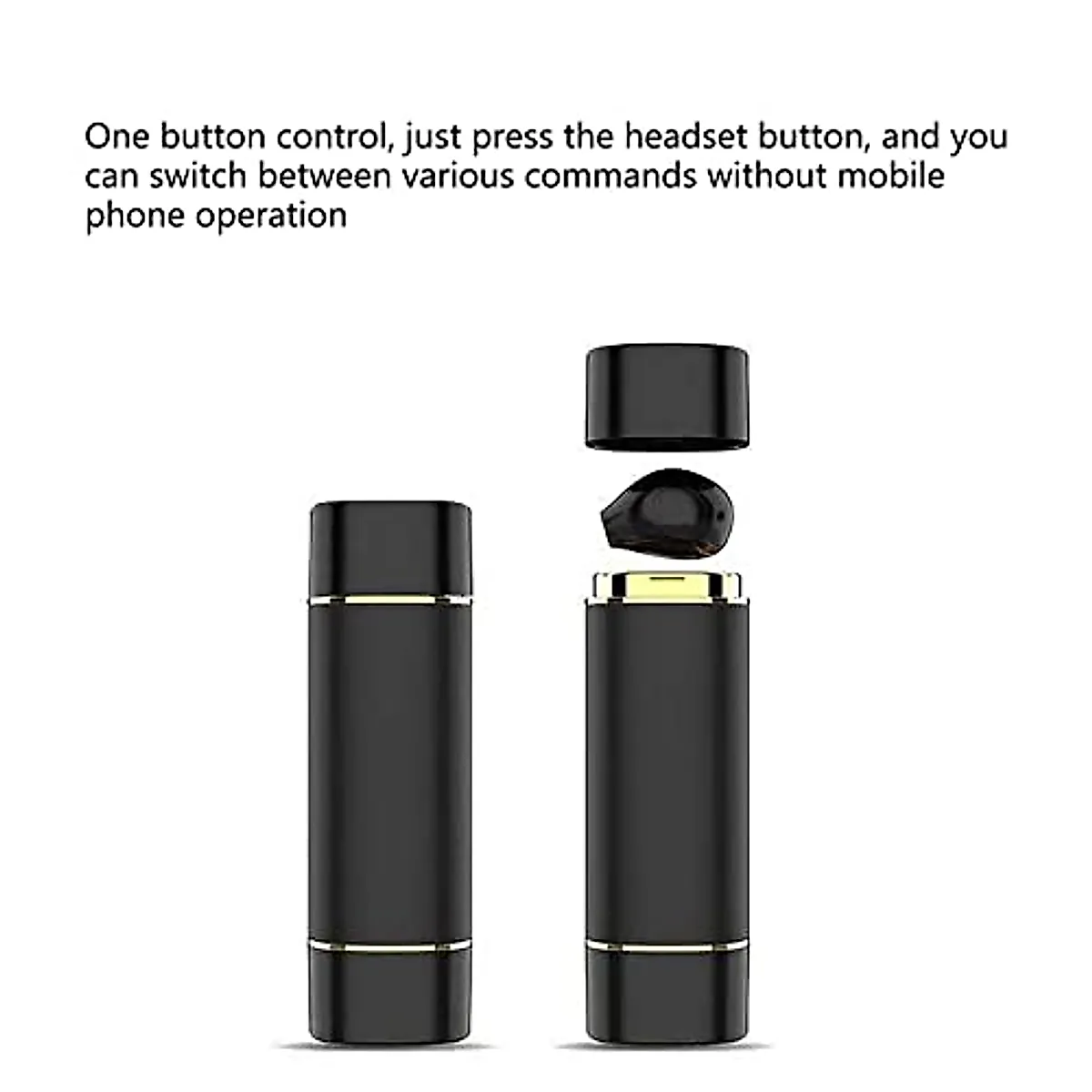 Peorpel Wireless Bluetooth Headphones Mini Earbuds with Lipstick Charging Case V 5.1 Lightweight CVC Intelligent Noise Reduction in-Ear Earphones with Microphone IPX5 Waterproof Headset for Sports