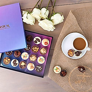 Astor Chocolate Belgian Truffles Dessert Party Gift Box, 20 Piece Set, 8 Unique Flavors. Delicious Fillings And Decorated Toppings, Valentine Chocolate Gift Box, Gourmet Food Baskets, Candy for Him Her Mom Dad Men Women Family, Birthday Holiday Gifts Food