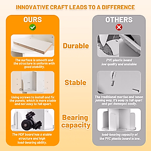 Cuguords 4 Tier Rotating Bookshelf Tower, 360 Degree Revolvin Bookcase,Spinning Bookshelf for Kids&Adults, Floor Standing Bookcase Storage Rack, Wood Narrow Bookshelf for Bedroom, Living Room, White