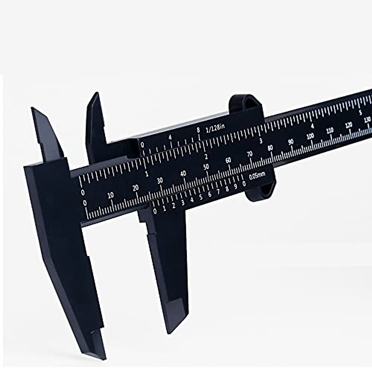 2pcs 6Inch 150mm Mini Caliper Double Scale Plastic Vernier Caliper for Jewelry Sliding Gauge Ruler Measuring Tool Plastic Caliper for School Student, Portable 0-6 Inch Measuring Tools