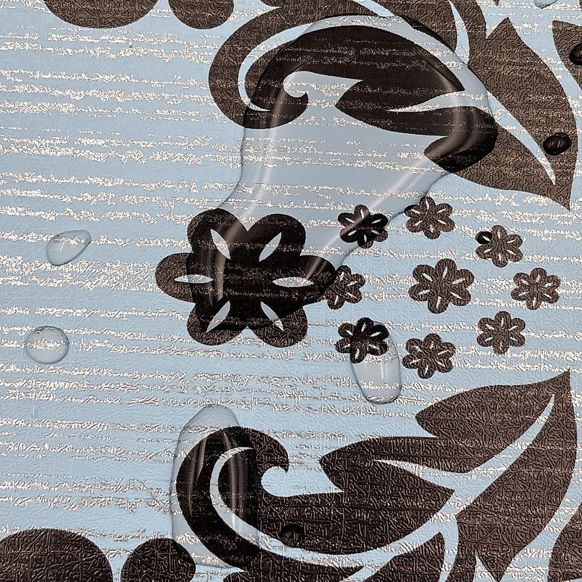 Yifely Black Damask Furniture Paper Self-Adhesive Shelf Liner Night Stand Decor Sticker 17.7 Inch by 9.8 Feet