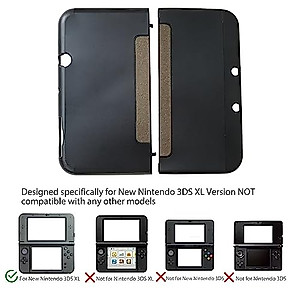 Black Washable Soft Silicone Protector Case for New Nintendo 3DS XL LL - Anti-Scratch, Anti-Slip, Dustproof
