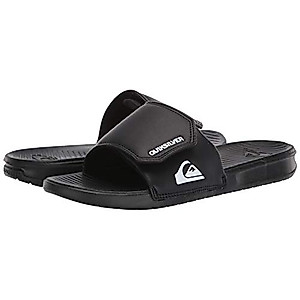 Quiksilver mens Bright Coast Adjust Sandal, Black/White/Black, 10 US