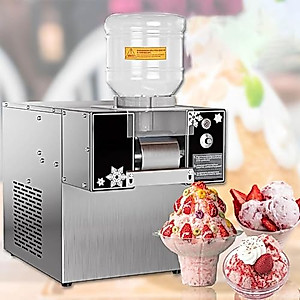 XURUIUS Snowflake Ice Machine, Small Snowflake Continuous Cooling Milk Mango Smoothie Shaved Ice Machine, Smoothie Crusher Ice Crusher (60KG)
