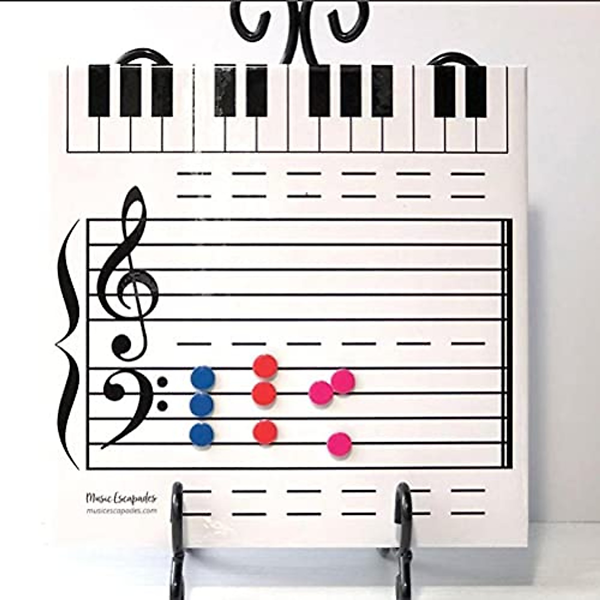 Hztyyier Magnetic Dry Erase Board Note Reading Borad Small Dry Erase Whiteboard for Music Teacher Teaching Piano Teacher