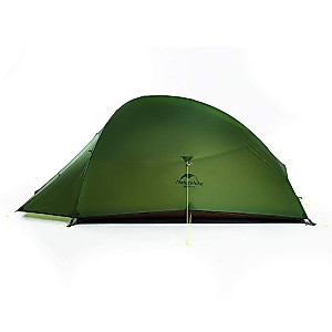 Naturehike Cloud Up Free Standing 2 Person Backpacking Tent Ultralight Nylon Double Layer Camping Tents for Two Person (2 Person, 20D Nylon Forest Green)