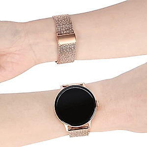 LYXLOVERI Stainless Steel Band 22mm Universal Quick Release Band Adjustable Replacement Metal Strap Tranditional and SmartWatch Bands,for Men Women (22mm, Rose Gold)