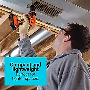 BLACK+DECKER 20V MAX* POWERCONNECT Cordless Drill/Driver + 44 pc. Home Project Kit (LDX50PK)