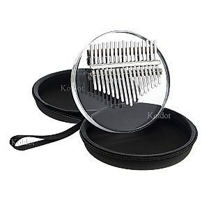Koldot Kalimba Thumb Piano 17 Key Solid Finger Piano Clear Body Cute Crystal Acrylic Kalimba With Hard Case Gifts for Kids Adult Beginners with Tuning Hammer