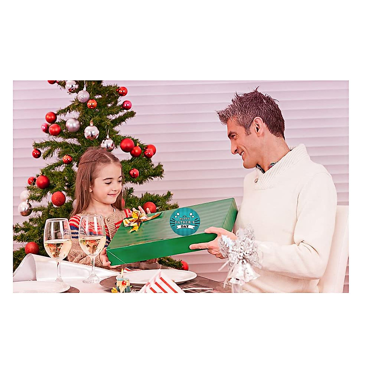 Happy Father's Day Stickers 1.5 Inch Envelope Seals Labels for Dad Birthday Party Favors Gift Card Cookie Dessert Cupcake Decoration Gift Bags Packaging 500pcs 6 Kinds of Design