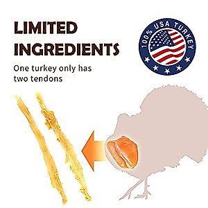 AFreschi Turkey Tendon for Dogs, 2 Pretzel in a Pack and 2 Bone in a Pack, Ingredient Sourced from USA, Alternative to Rawhide, Premium All-Natural, Hypoallergenic, Dog Chew Treat, Easy to Digest