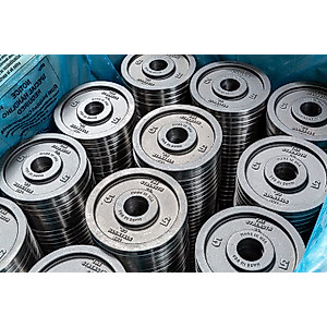 The Strength Co. 1.25LB Olympic Barbell Change Plate, Sold in Pairs, Made In USA, Black E-Coat