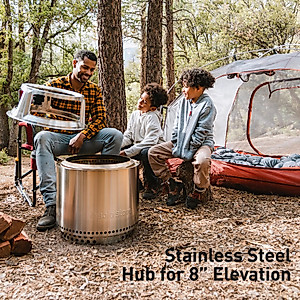 Solo Stove Bonfire Cast Iron Grill Cooking Bundle 2.0 | Smokeless Fire Pit, Stand, Grill & Hub, Wood Burning, Removable Ash Pan, Stainless Steel/Cast Iron, Height: 63 cm, Diameter: 44,5 cm, 20,3 kg