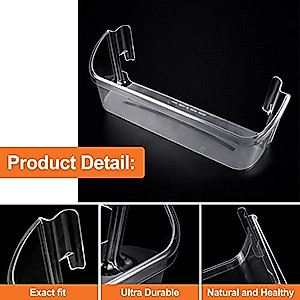 1x UPGRADE 240323002 Refrigerator Door Bin Shelf Replacement Part Compatible for Frigidaire Electrolux Refrigerator Bottom 2 Shelves on Refrigerator Side AP2115742 PS429725 AH429725 FGHS2631PF4A