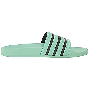 adidas Originals Men's Adilette Slide Sandal, Pulse Mint/Black/Pulse Mint, 12