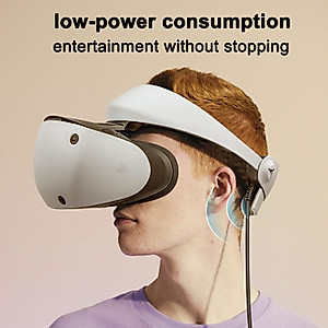 Aukuoy Half Round Helmet Stereo Headphone Replacement Compatible with PSVR2, PSVR2 Accessories Adjustable Design Portable Mini Speaker Connects Directly to PSVR2