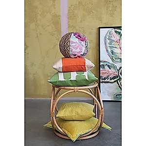 Creative Co-Op Cotton Kantha Fabric Patchwork Orb Pillow, 10" L x 10" W x 10" H, Multicolor