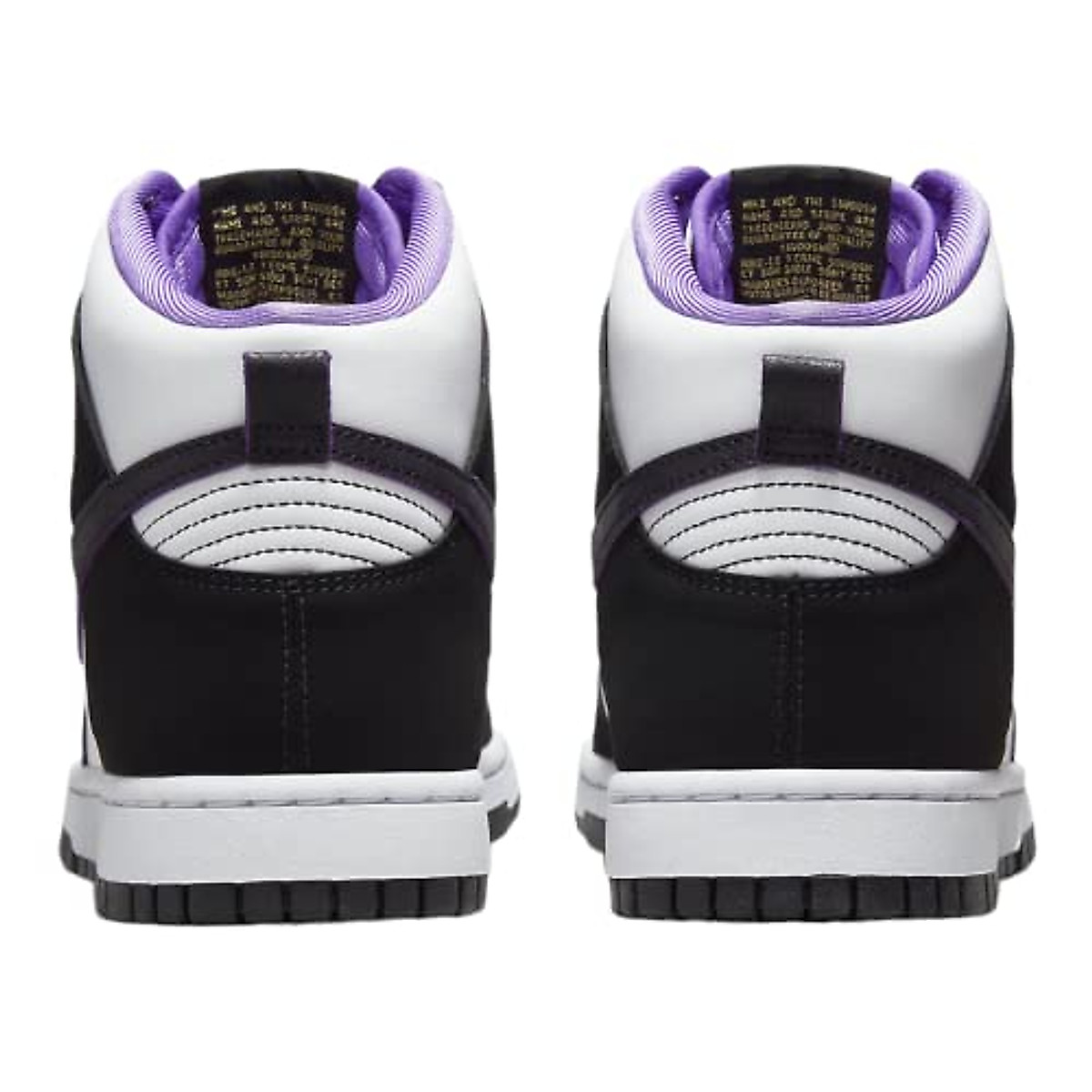 Nike Men's Dunk High Retro Shoes, Black White Actiongrape Black, 11.5