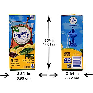 Crystal Light Lemon Decaf Iced Tea Natural Flavor Drink Mix, 12-Quart Canister (Pack of 4)