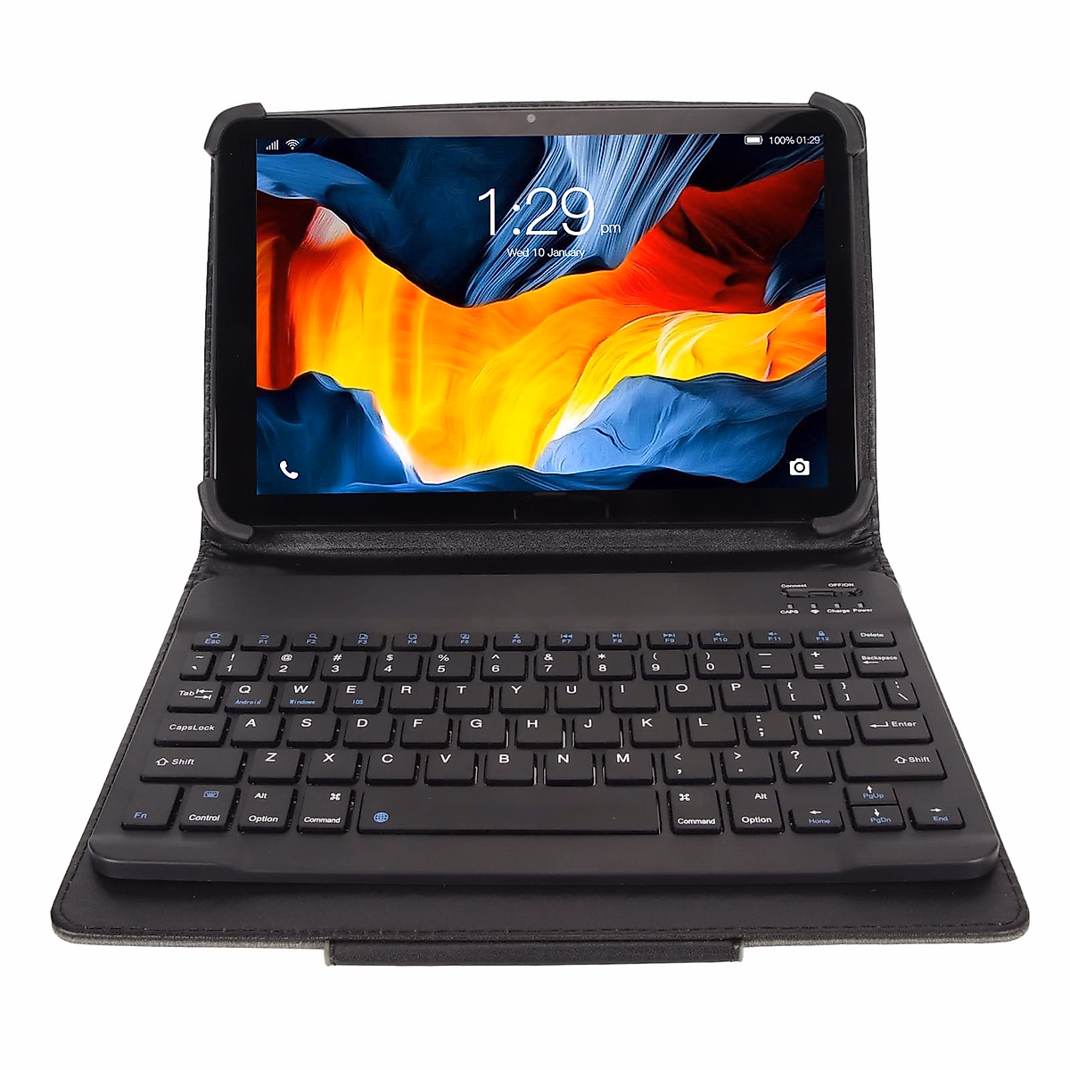 Yoidesu 2 in 1 Android 12 Tablet PC. 10.1 Inch Tablet with Mouse Case with Keyboard, 7000mAh Tablet 8GB ROM 256GB Expandable Tablet, 8MP Dual Camera, 2.4G,5G Dual Band WiFi (US Plug)