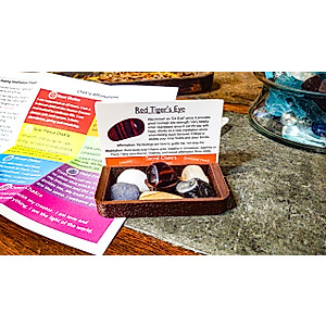 Pocket Chakra Altar Kit with Crystals and Cards (19 Pc): Portable Chakra Healing Collection for Meditation, Spiritual Growth, and Mindfulness