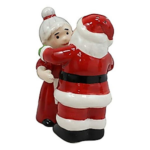 Set Of 1 Dancing Old Mr And Mrs Santa Claus Salt Pepper Shakers