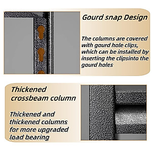 BEESTMUEBLE 5-Tiers Adjustable Storage Shelves, Kitchen Organizers and Storage Rack, Pantry Storage Shelves, 2500LBS Load Capacity, Kitchen Storage Shelf, 47.2” W×23.6” D×72” H, Black