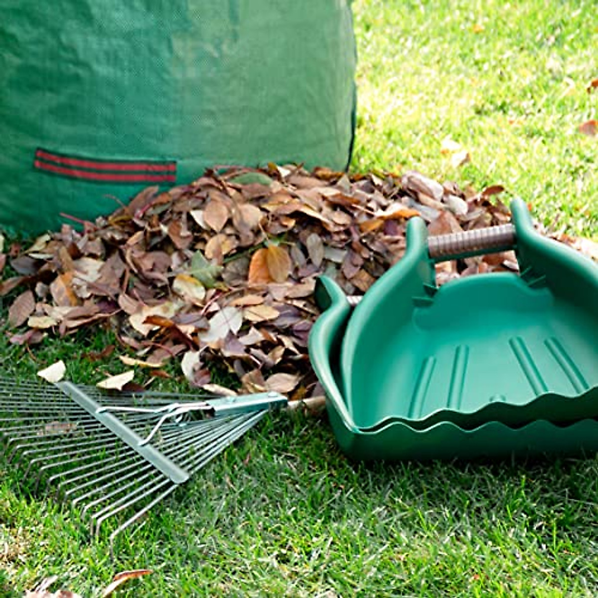 MEKKAPRO Leaf Scoops and Claws V2.0, 1-Pair (2 Pieces), Sturdy Ergonomic Grip, Large Hand Held Garden Rake Grabbers for Leaf Lawn Grass Removal